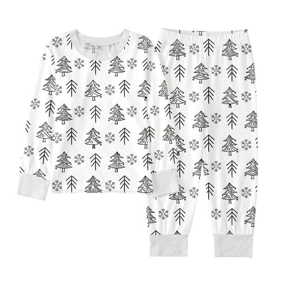 Christmas Pajamas For Kids Kids Christmas Snowman Doodle Pjs Set Cozy ...