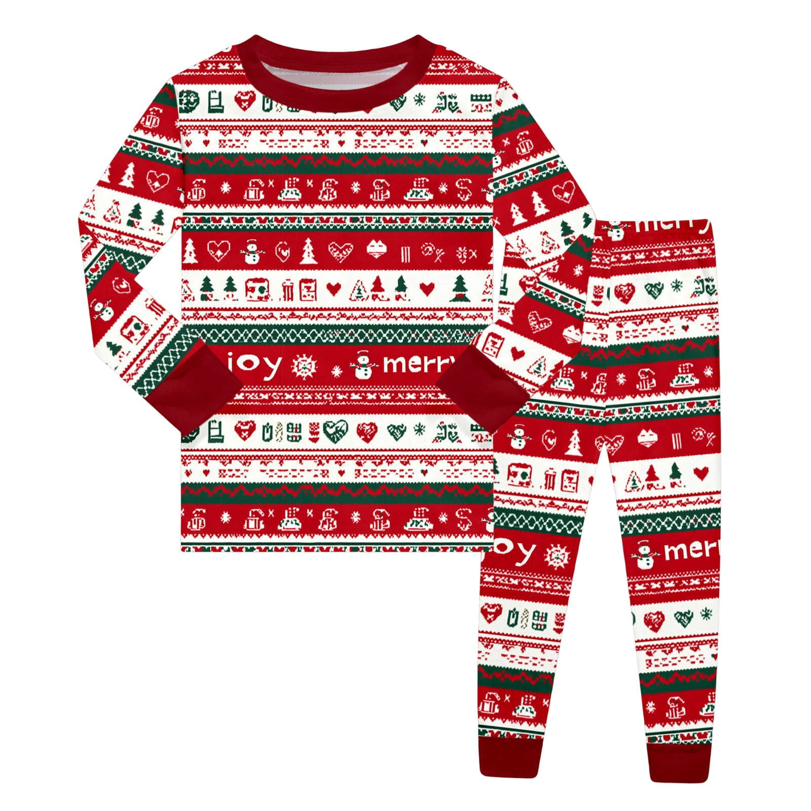 Christmas Pajamas Kids Santa Pajamas Long Sleeve Homewear Pajamas Pants ...