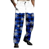 Christmas Pajamas Pants Mens Christmas Red Plaid Snowflake Pjs Pants ...