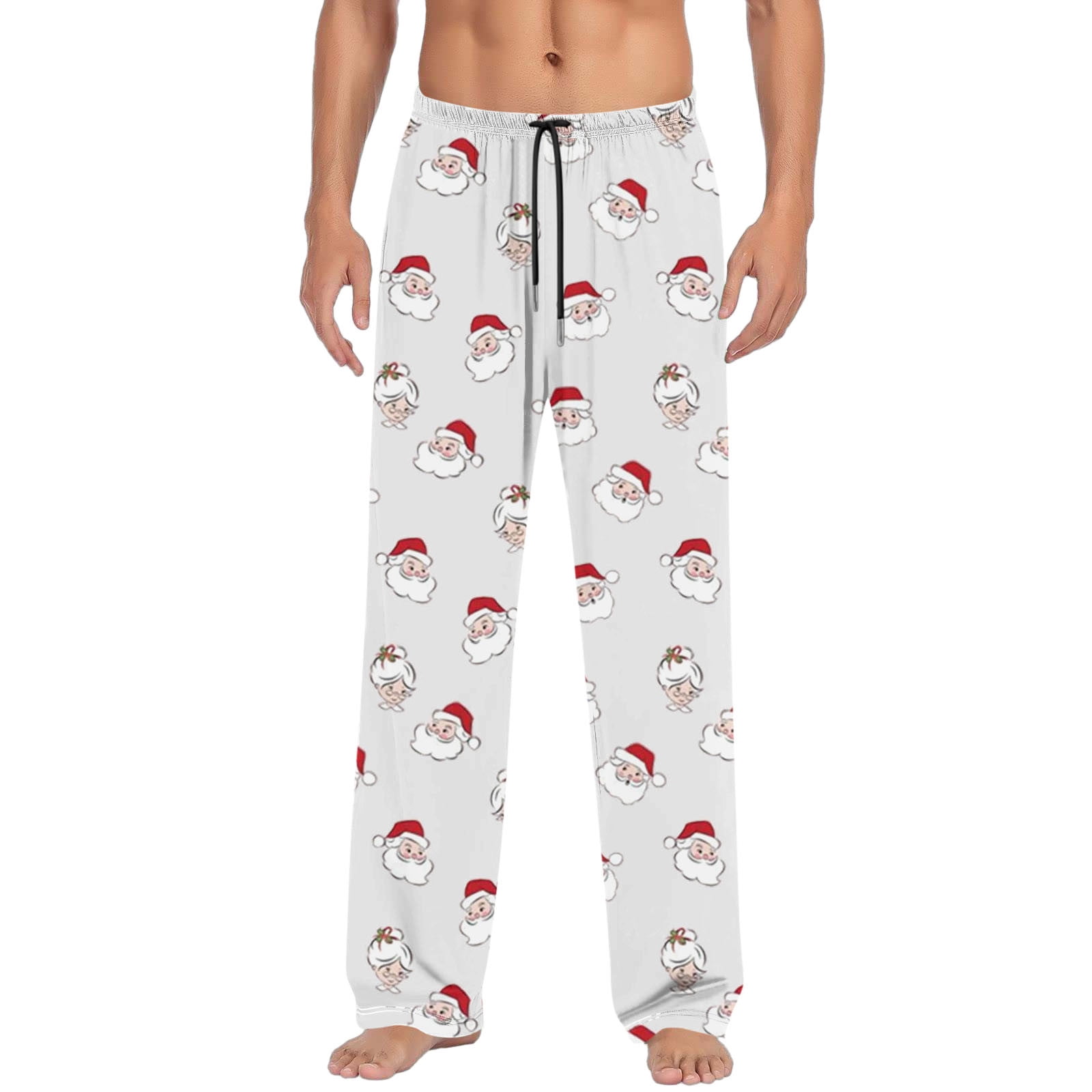 Christmas Pajamas Pants Mens Christmas Santa Claus Pjs Pants Male ...