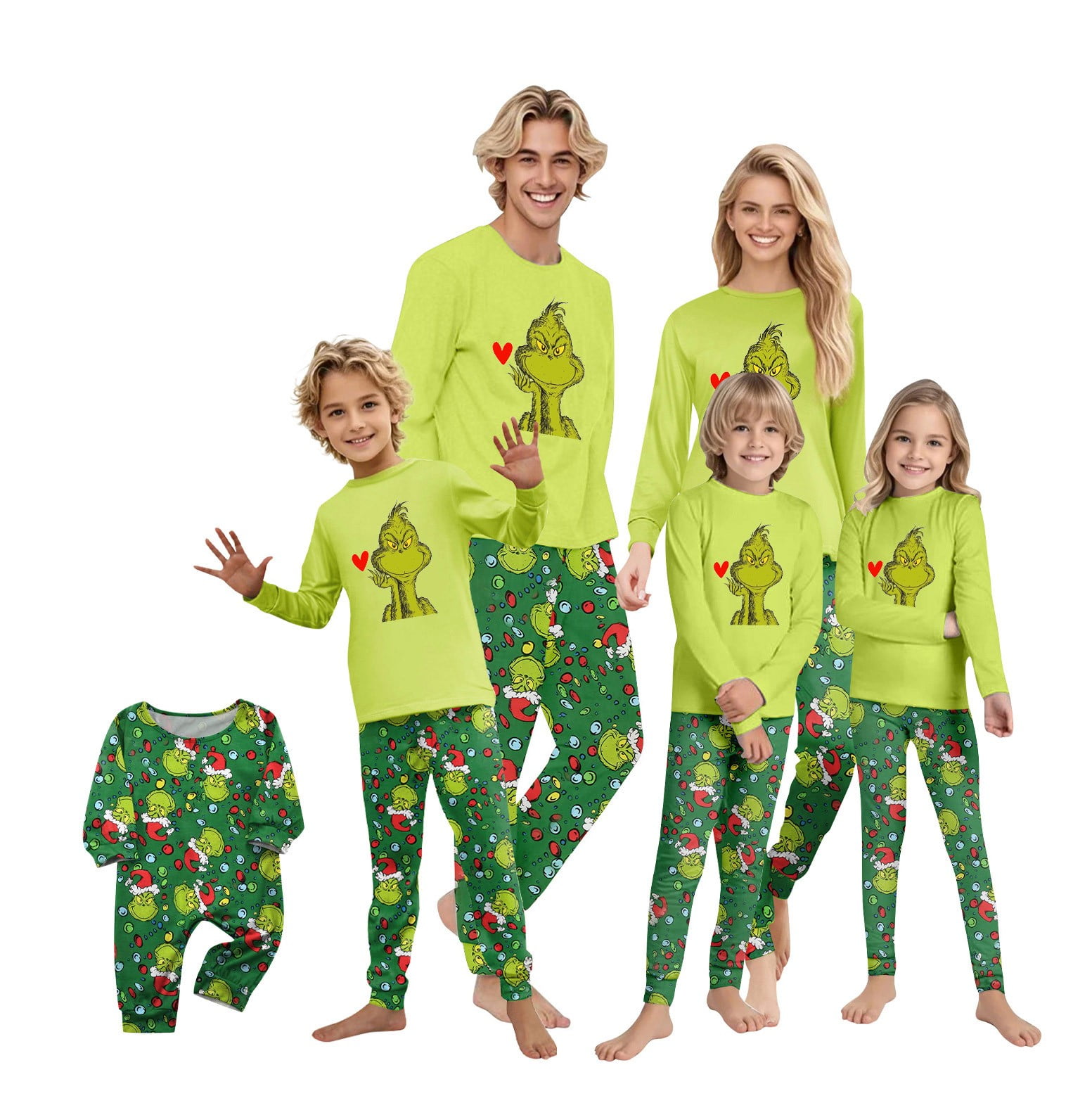 Christmas Pajamas Set for Matching Family, Parent-Child Long Sleeve ...