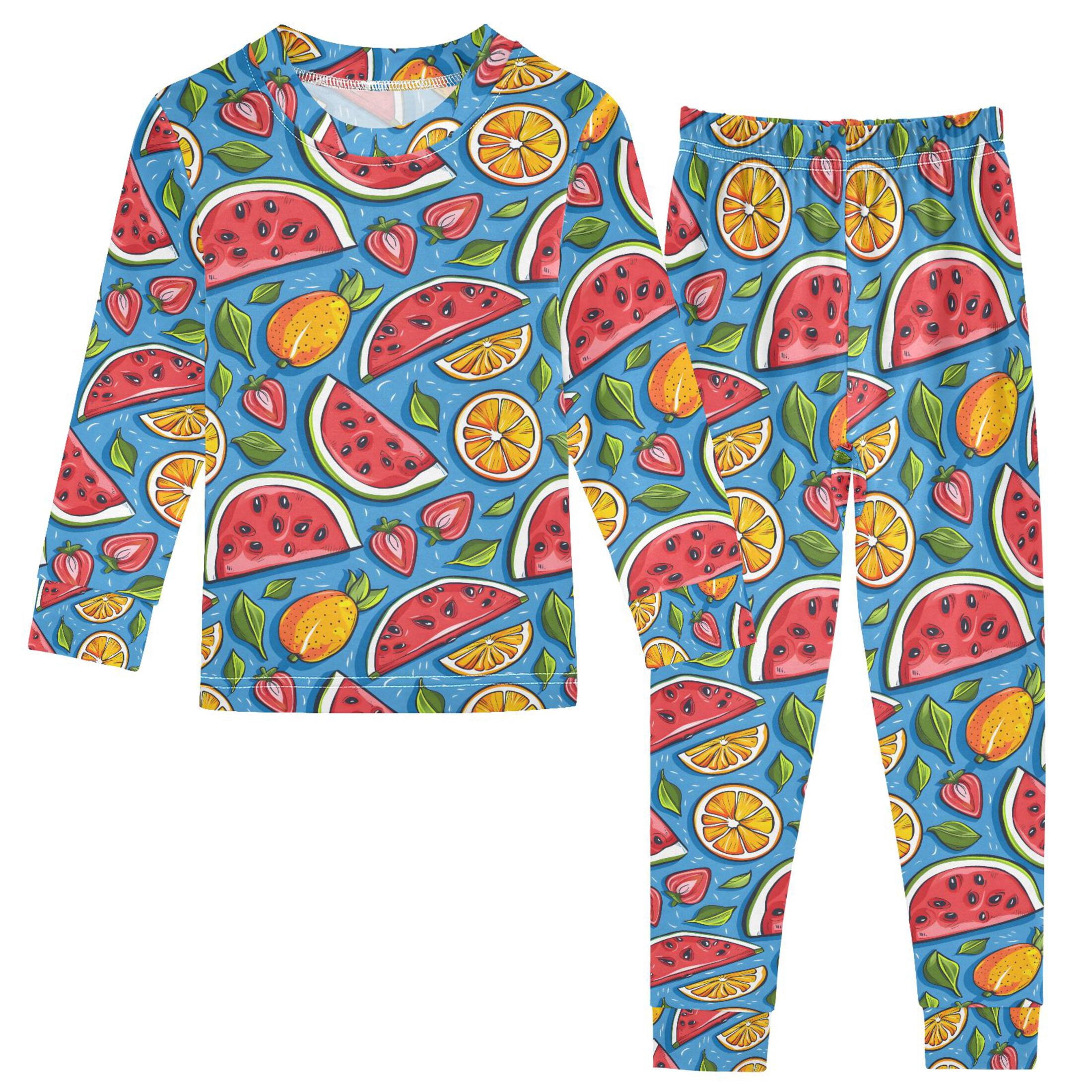 Christmas Pajamas Watermelon Strawberry and Orange Cute Comfortable ...