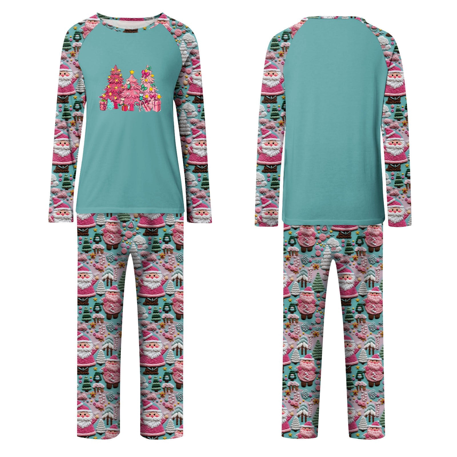 Christmas Pajamas Women's Christmas Pajama Set Long Sleeve Top and ...