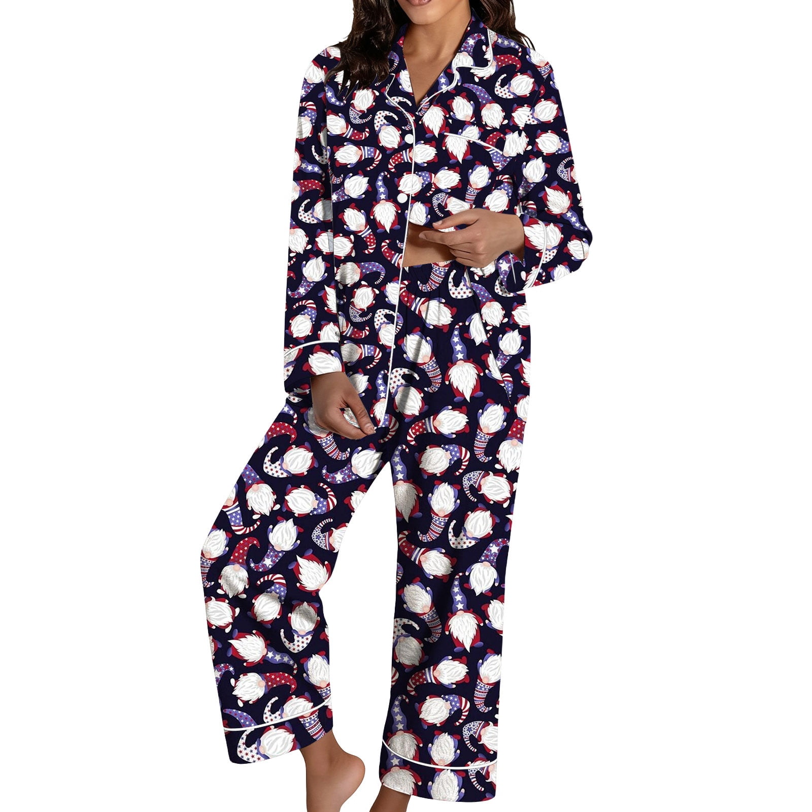 Christmas Pajamas Women's Two-Piece Christmas Pajamas Long Sleeve ...