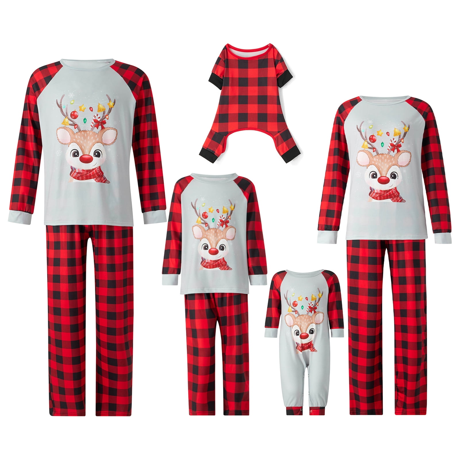 Christmas Pajamas for Family Christmas Pjs Matching Sets Elk Dinosaurs ...