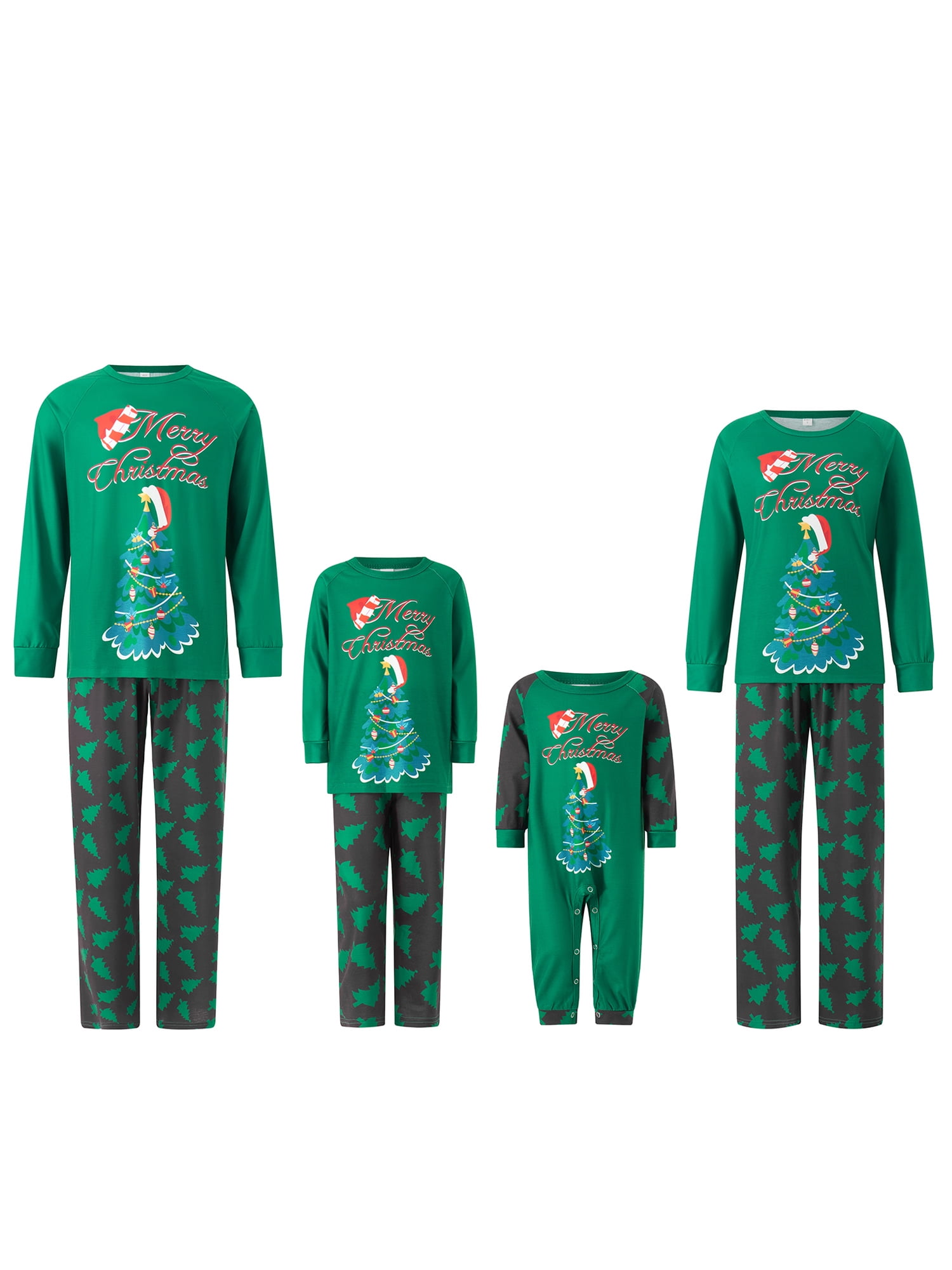 Argulvti Christmas Pajamas for Family, Matching Elk Plaid Polyester PJs ...