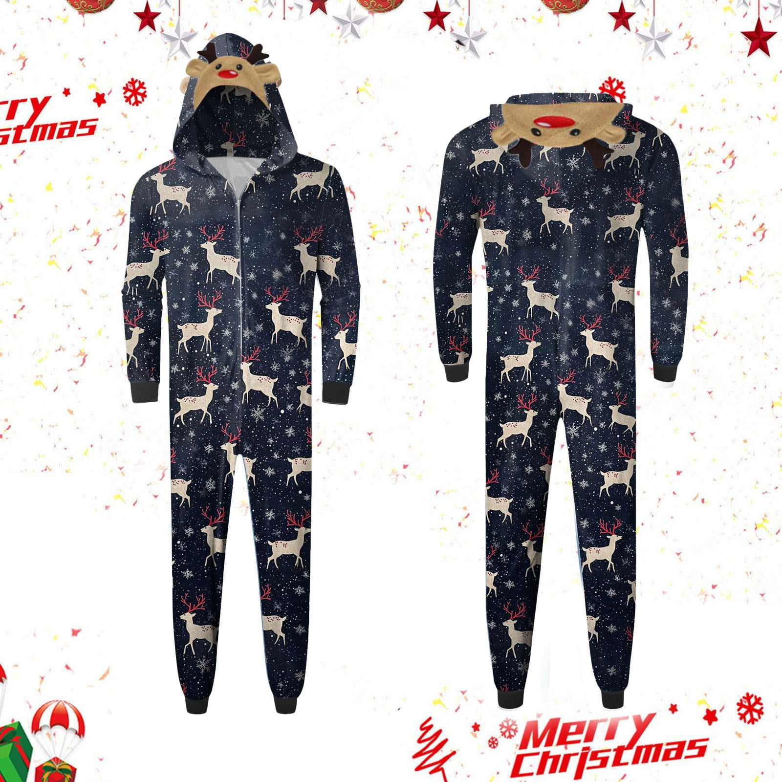 Christmas Pajamas for Family Lazy One Pajamas Womens Long Sleeve Romper ...