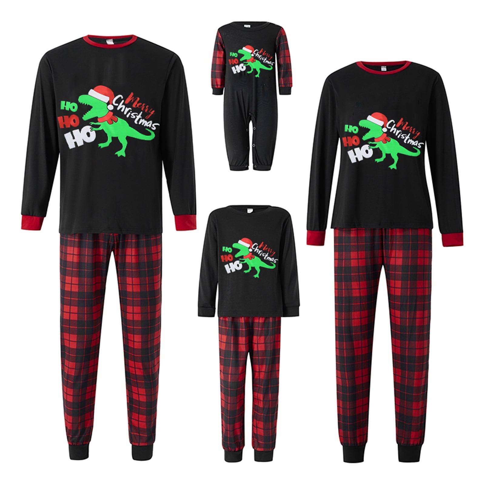 Christmas Pajamas for Family Matching Cute Long Sleeve Sleepwear ...
