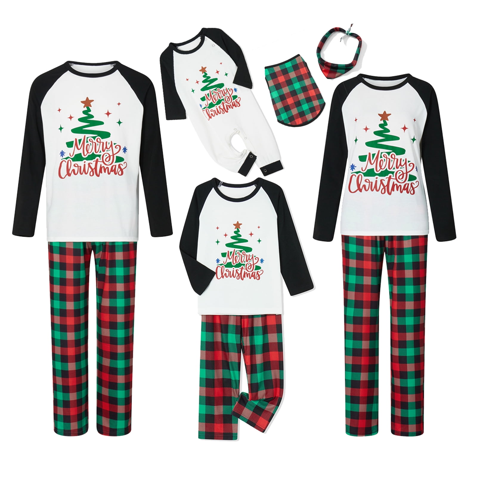 Christmas Pajamas for Family Matching Sets Xmas Holidays Sleepwear ...