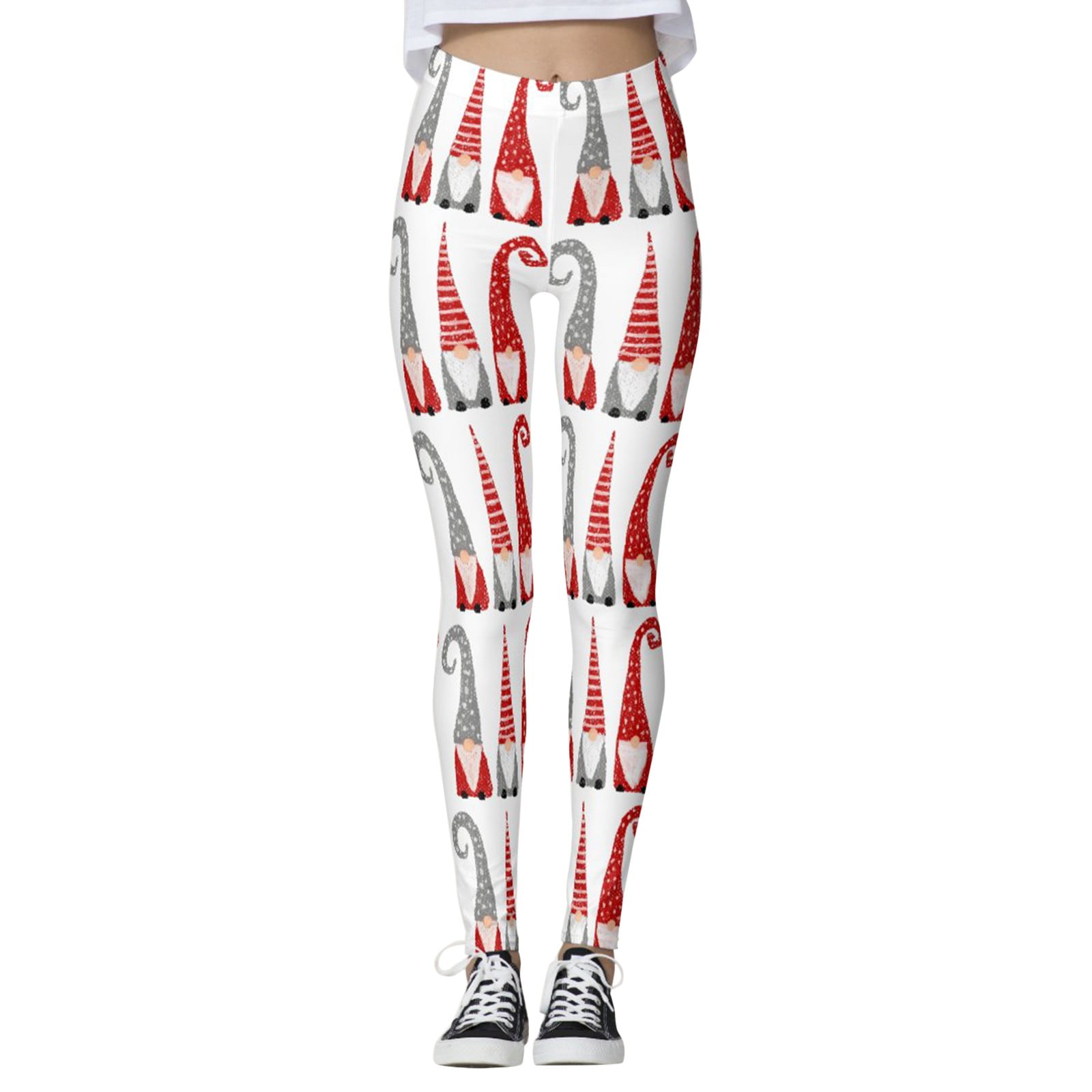 Christmas Pants Custom Skinny Leggings For Yoga Running Christmas Santa ...