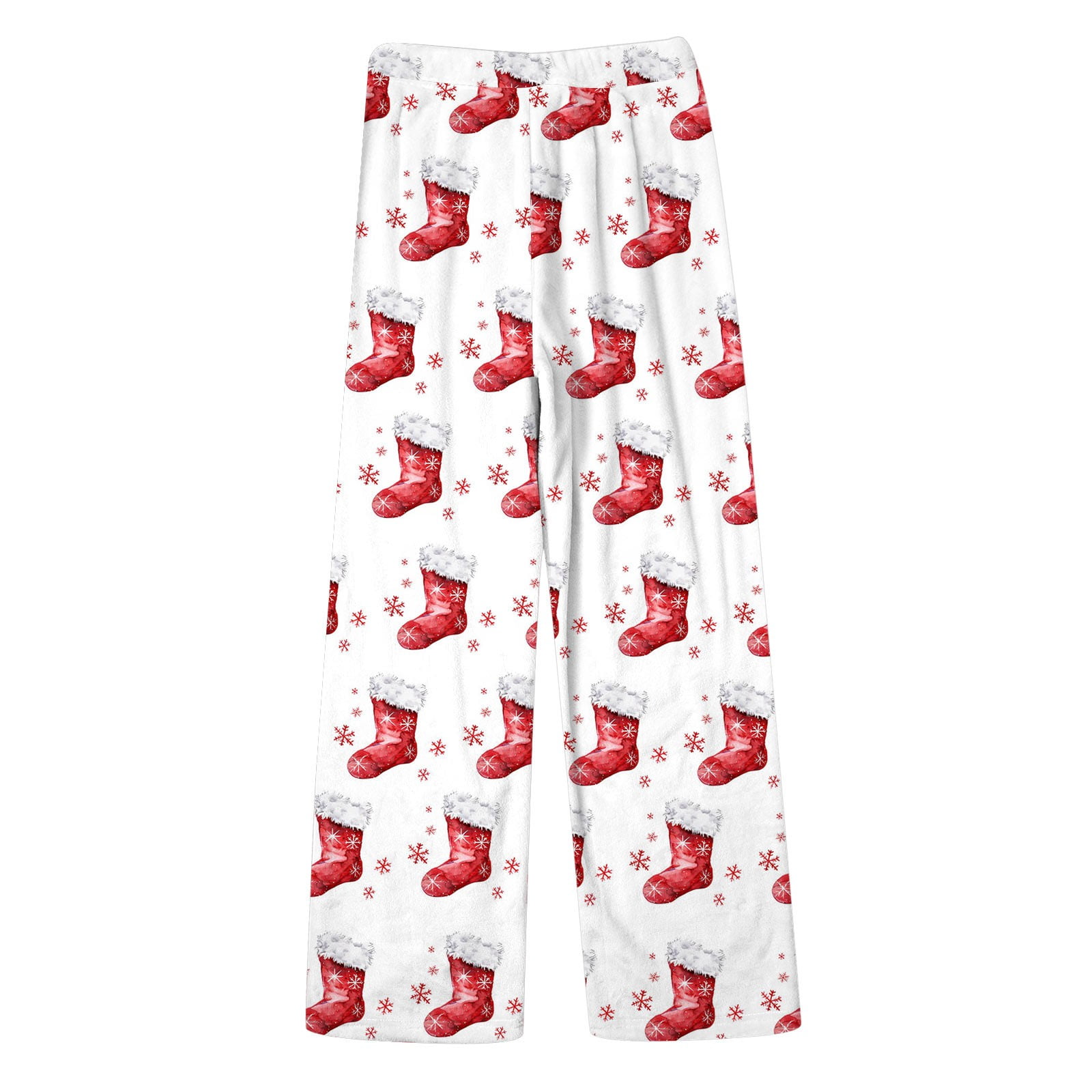 Christmas Pants Woman Casual Pius Size Flannel Anime Cartoon Printed ...