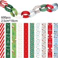 Christmas Paper Garland Kit, 600 Colorful DIY Chain Strips, 7.09 x 0.98 ...
