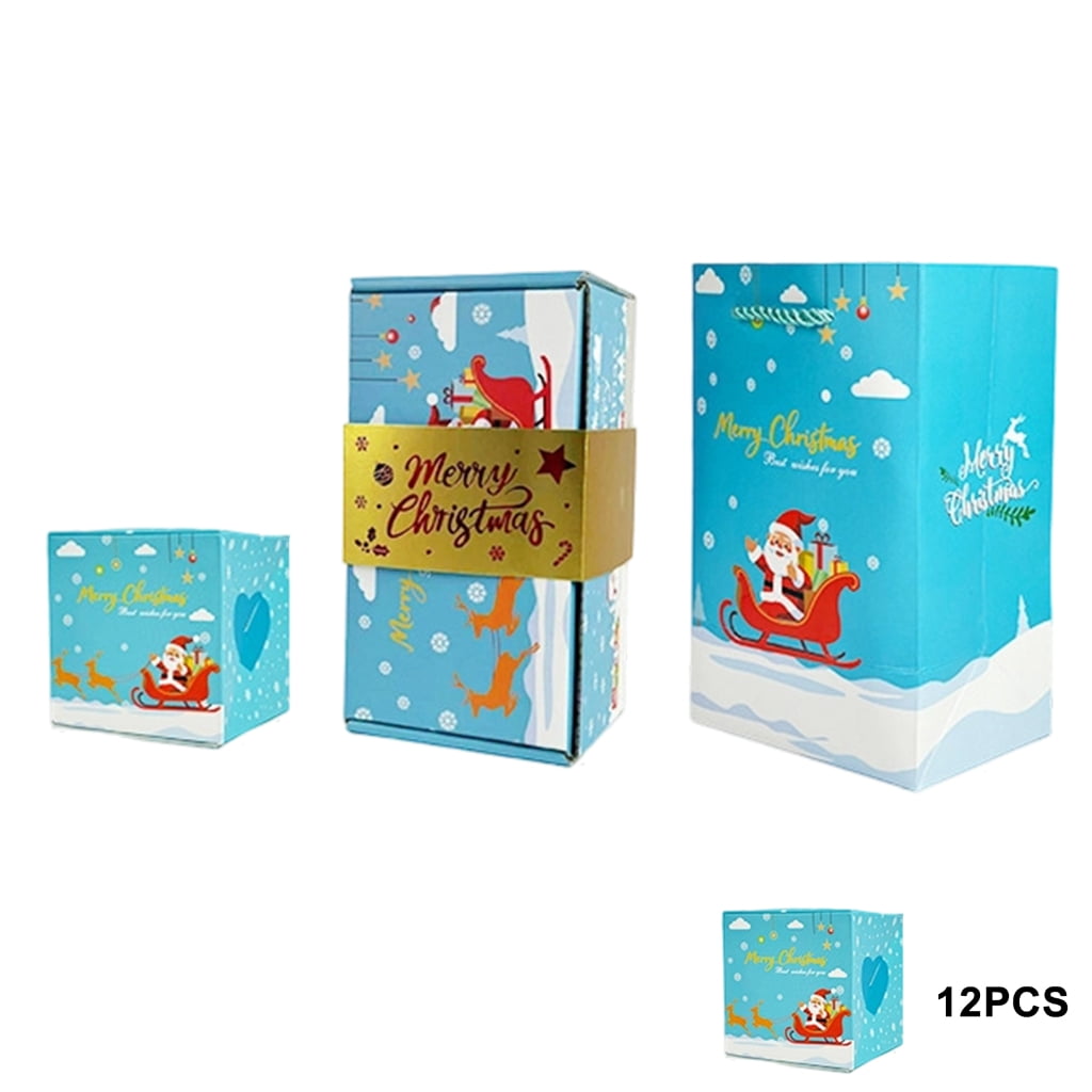 Christmas Paper Prize Box With Pliable Plan Green Interior Decoration ...