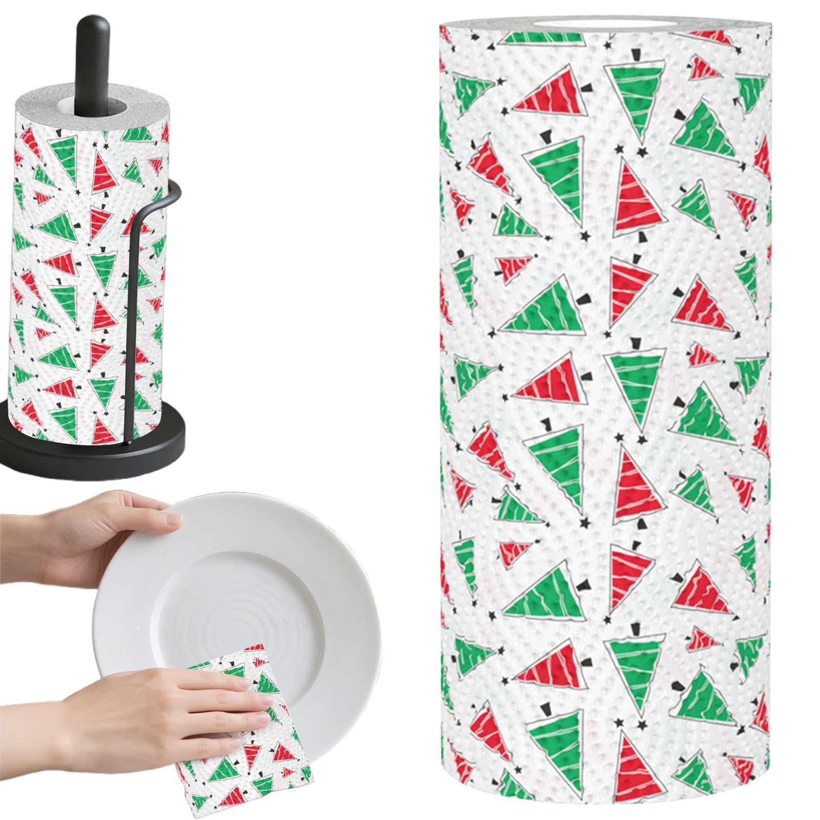 Christmas Paper Towels Kitchen Paper Hand Towels: 1 Rolls Disposable ...