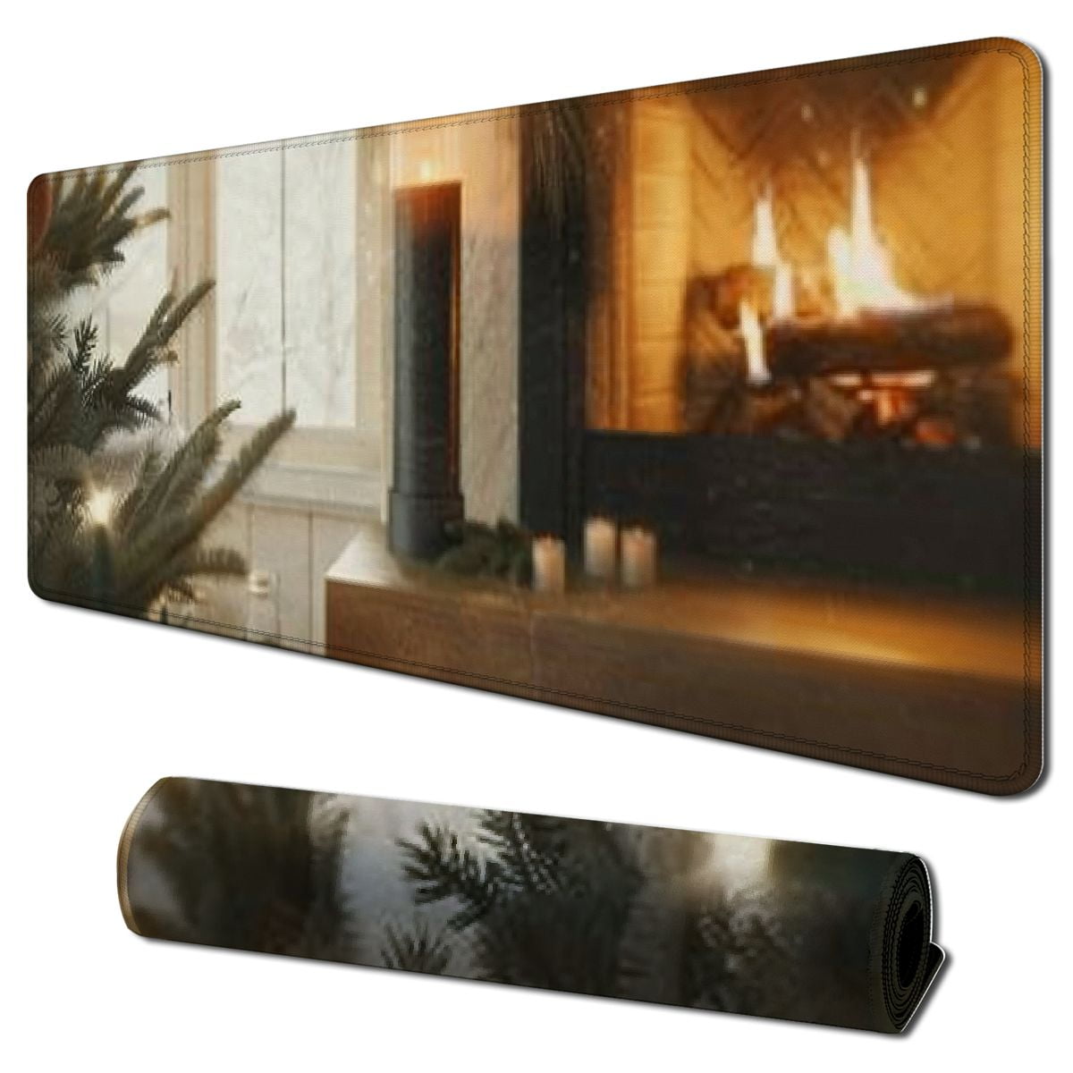 Christmas Parrern Round Mouse Pad “ Round Smooth Surface Mouse Pad â ...