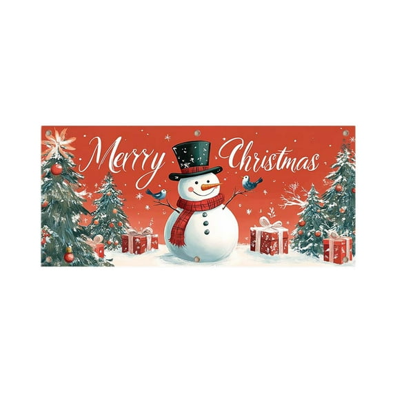 Christmas Party Backdrop Banner - Polyester Fabric with HD Digital Heat ...
