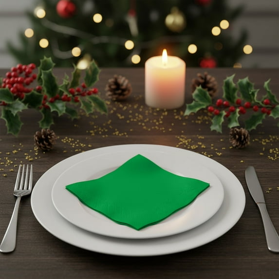 Christmas Party Cups and Tissue Paper, 10-Piece Disposable Tableware ...