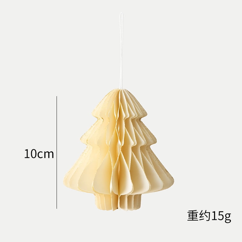 Christmas Party Decoration - 3PCS 3D Mini Glitter Edge Paper Honeycomb ...