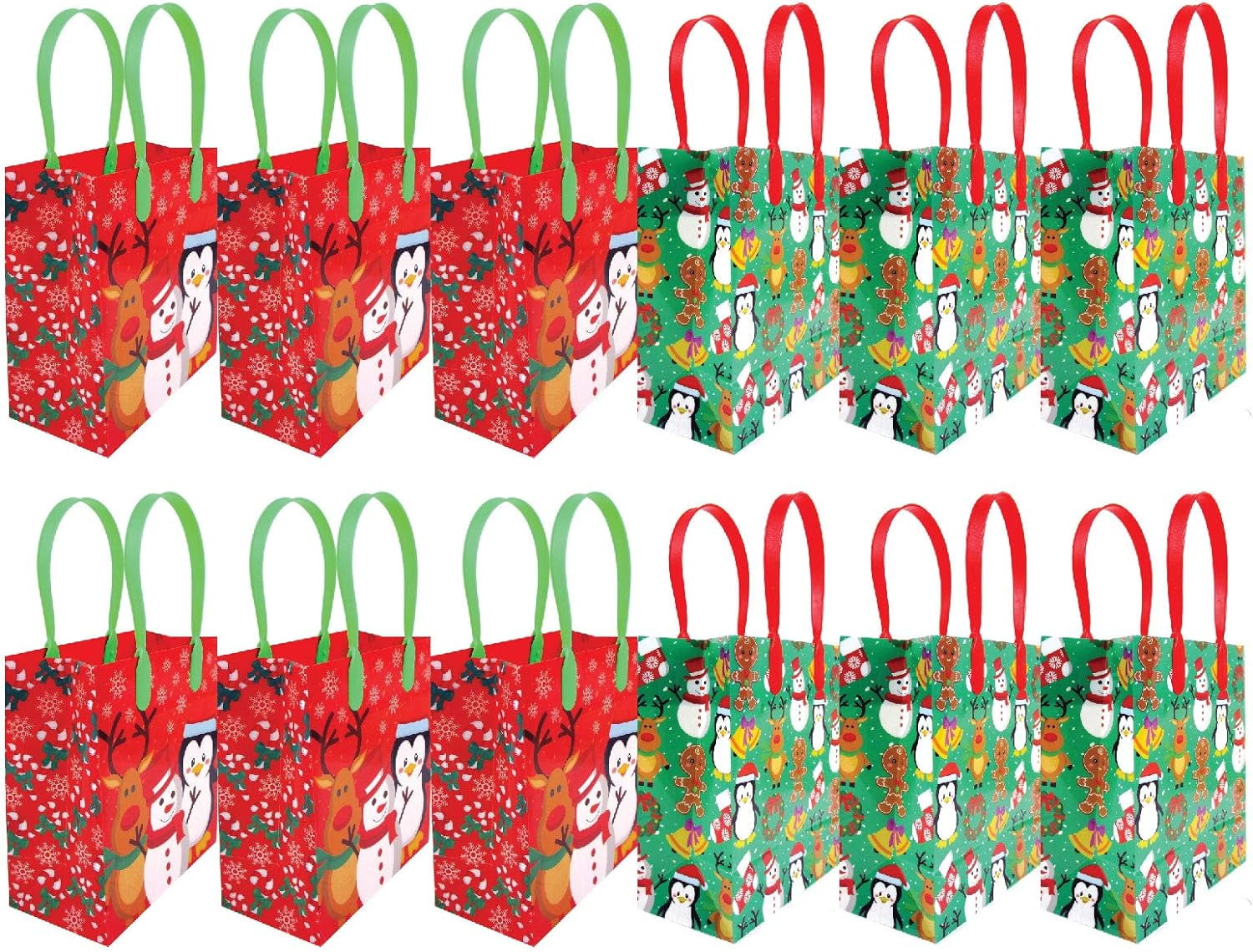 Christmas Party Favor Bags Treat Bags with Handles, Candy Bags for ...