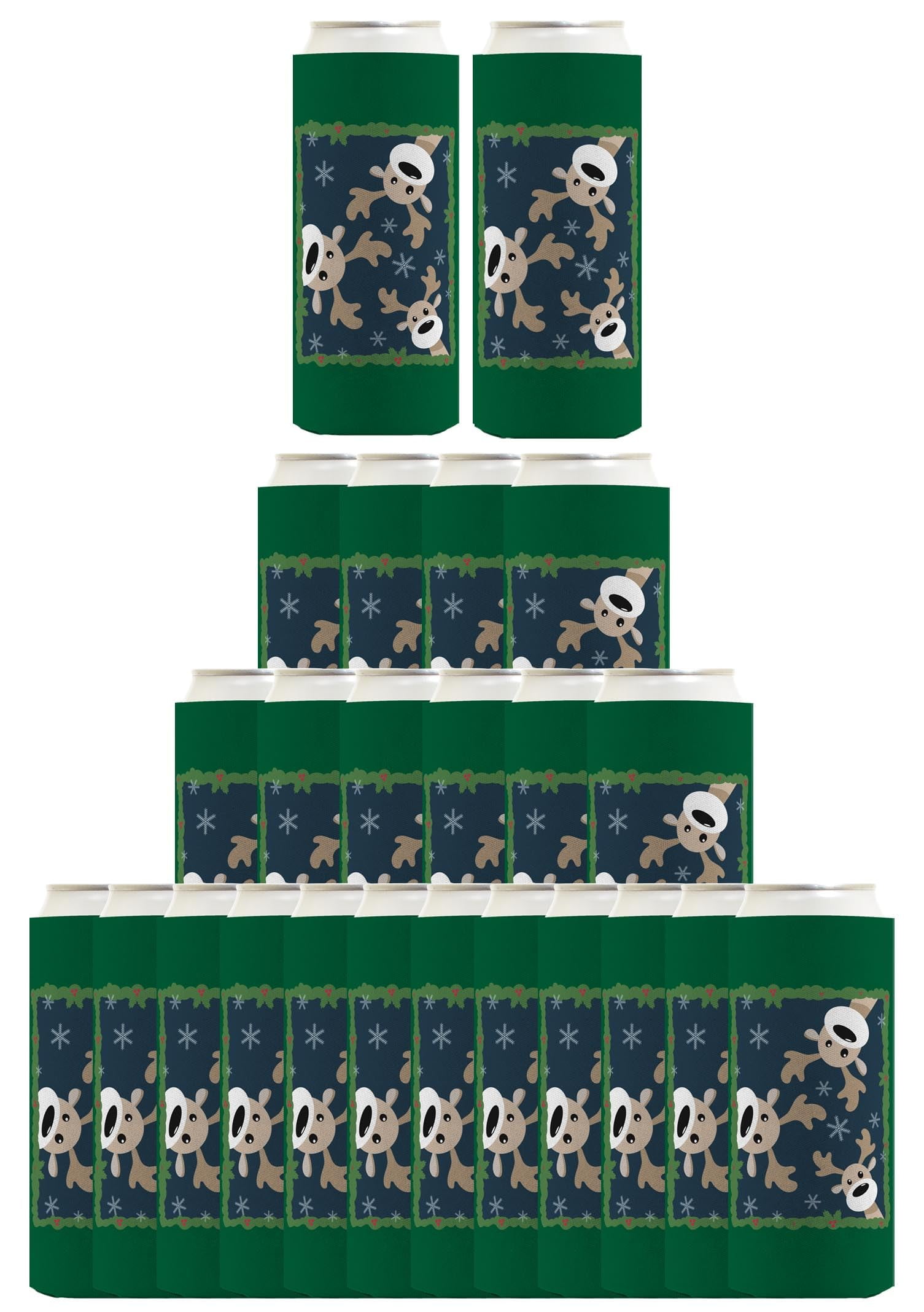 Christmas Party Favors Cute Holiday Reindeer Theme 24-Pack Ultra Slim ...