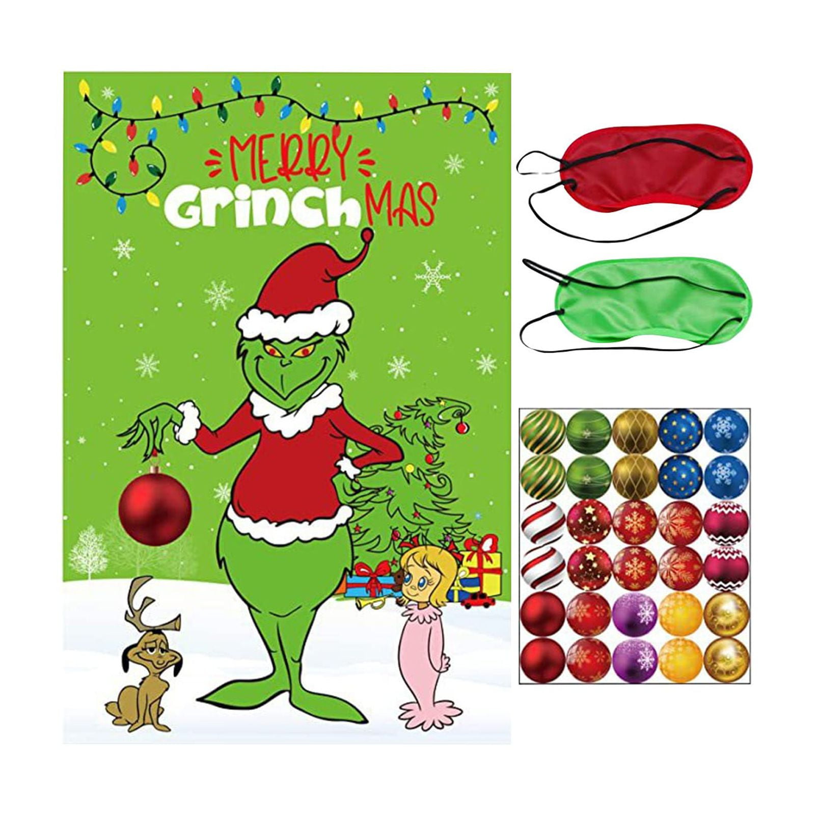 Christmas Party Game Set Pin The Nose on The Fun Holiday Activity for ...