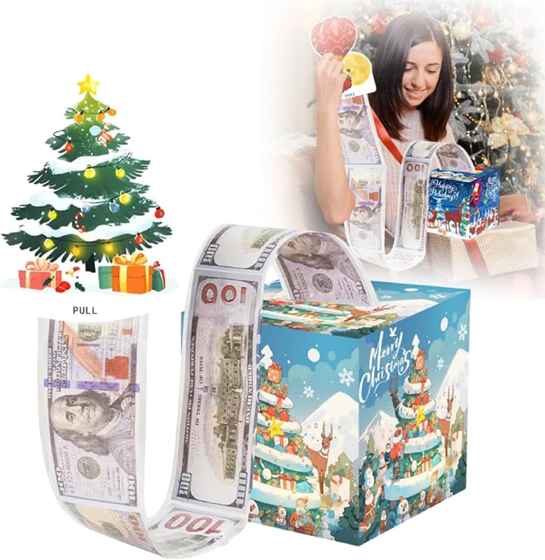 Christmas Party Gifts, Merry Christmas Tree Cash Box Gifts, Merry ...