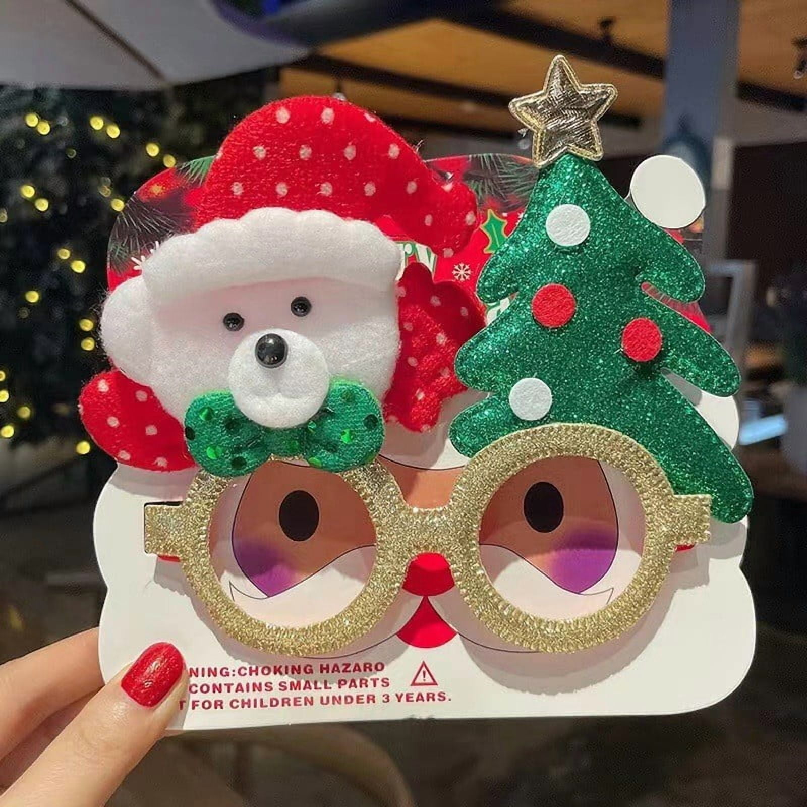 Christmas Party Glasses,Fun Festive Holiday Photo Props with Santa ...