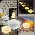 Christmas Party Light-up Decoration,Solar Ice Cubes Lights Glass Brick ...