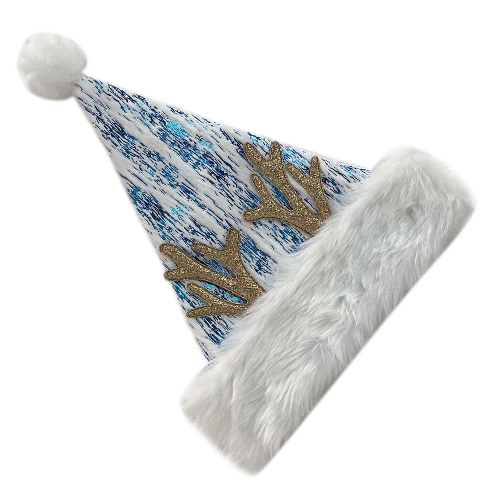 Christmas Party Santa Hat with Deer Horn All Age Pointed Caps Family ...