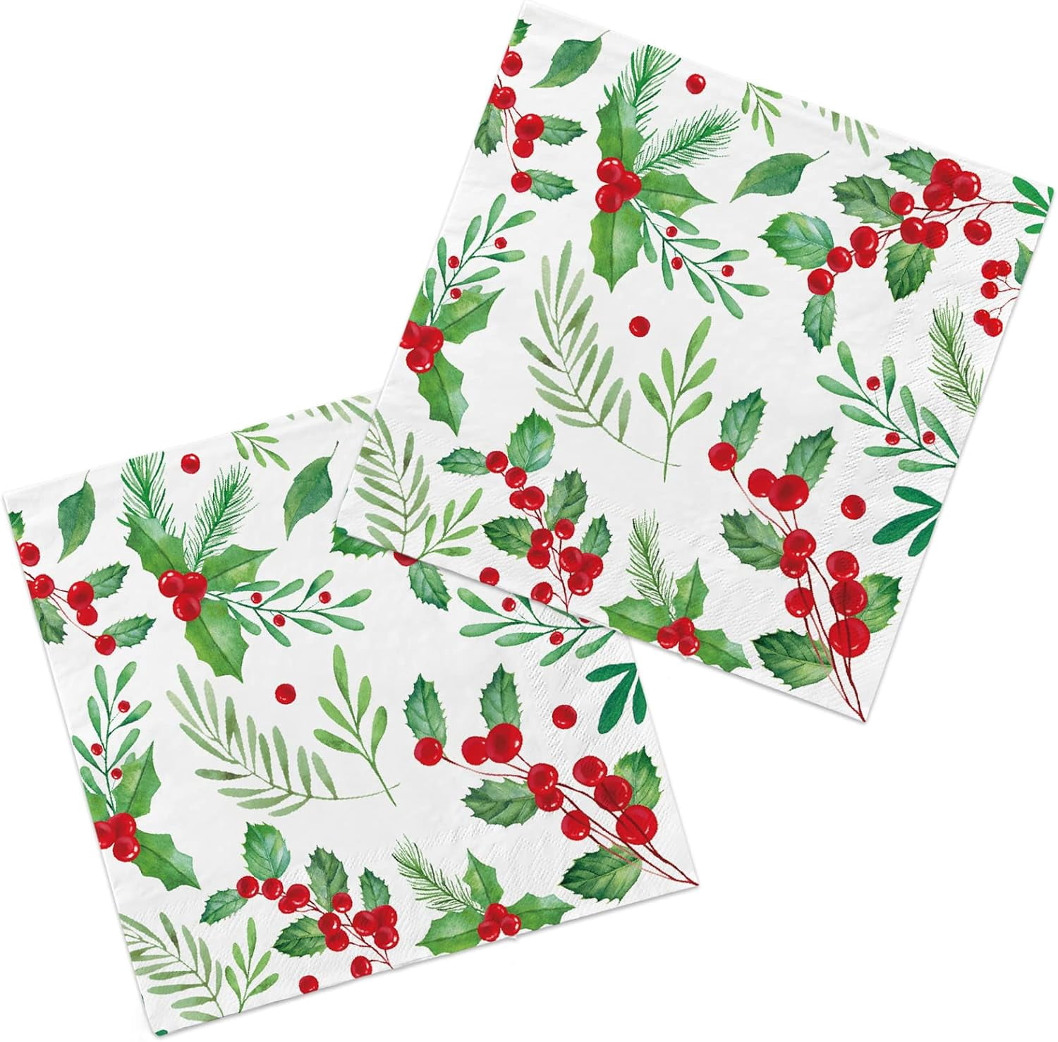 Christmas Party Supplies, Christmas Seasonal Holly Paper Beverage ...