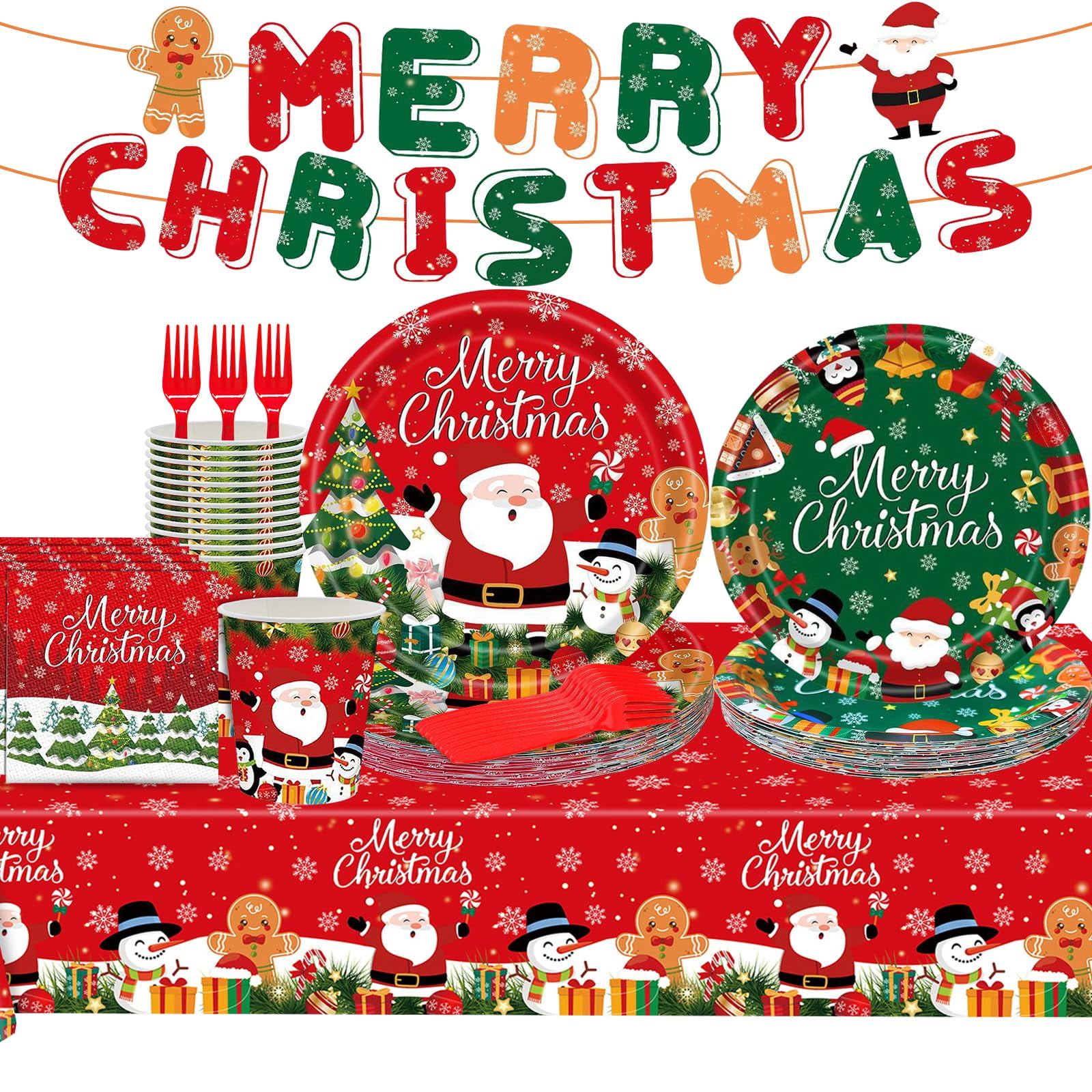 Christmas Party SuppliesITSC Christmas Party Disposable Plates ...