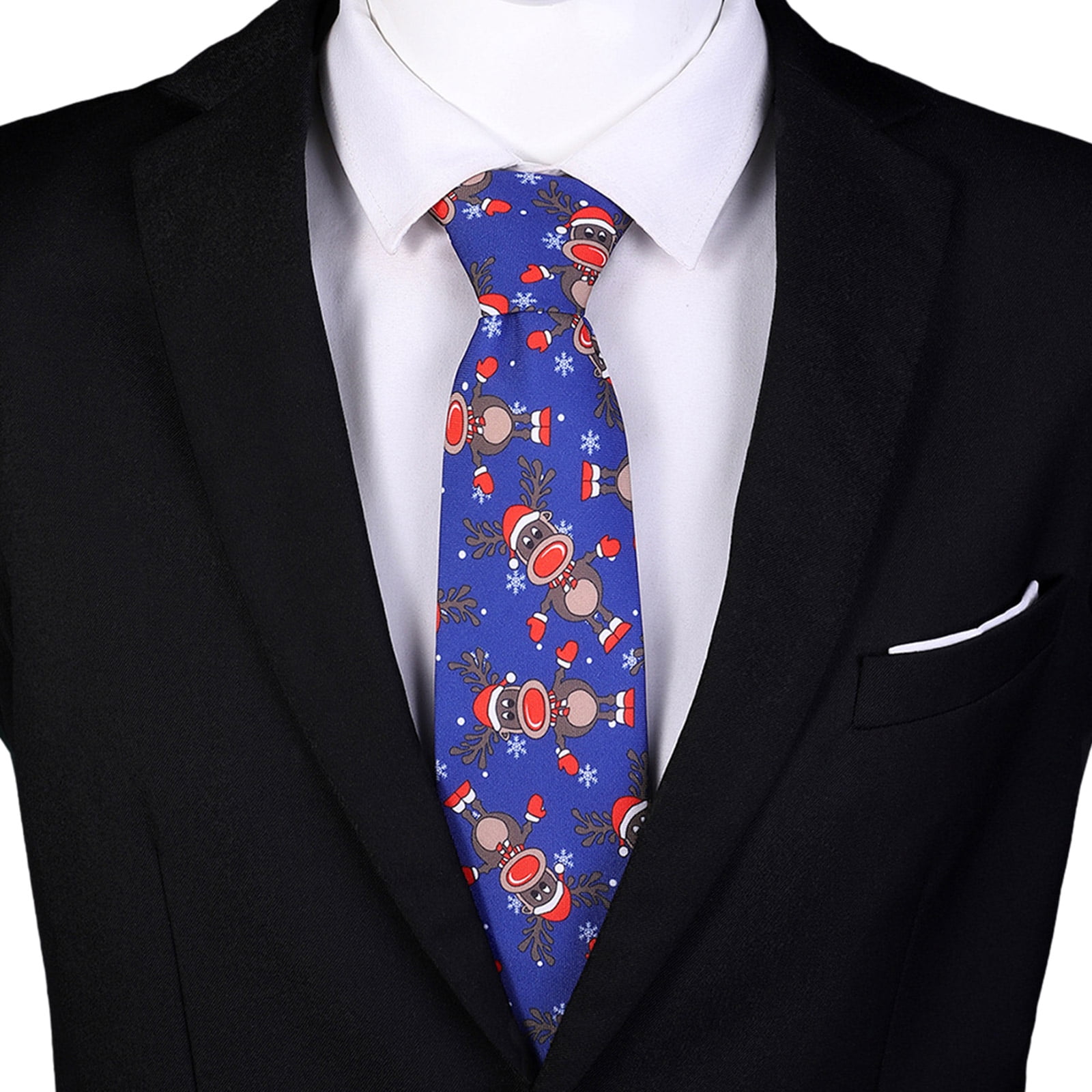 Christmas Party Tie for Adult Men Festival Jacquard Tie Adjustable Neck ...