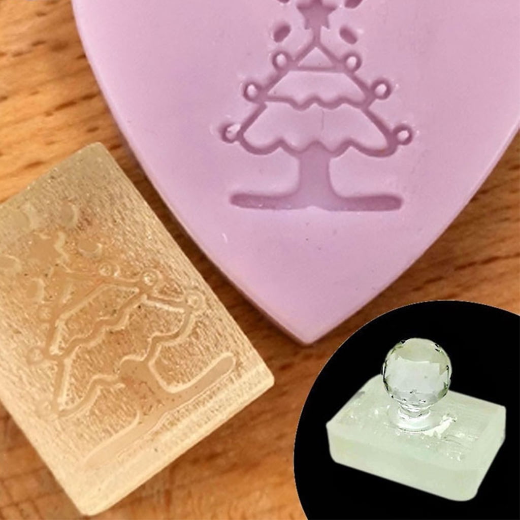 Christmas Pattern Acrylic Soap Stamp Transparent Natural Imprints Stamp ...