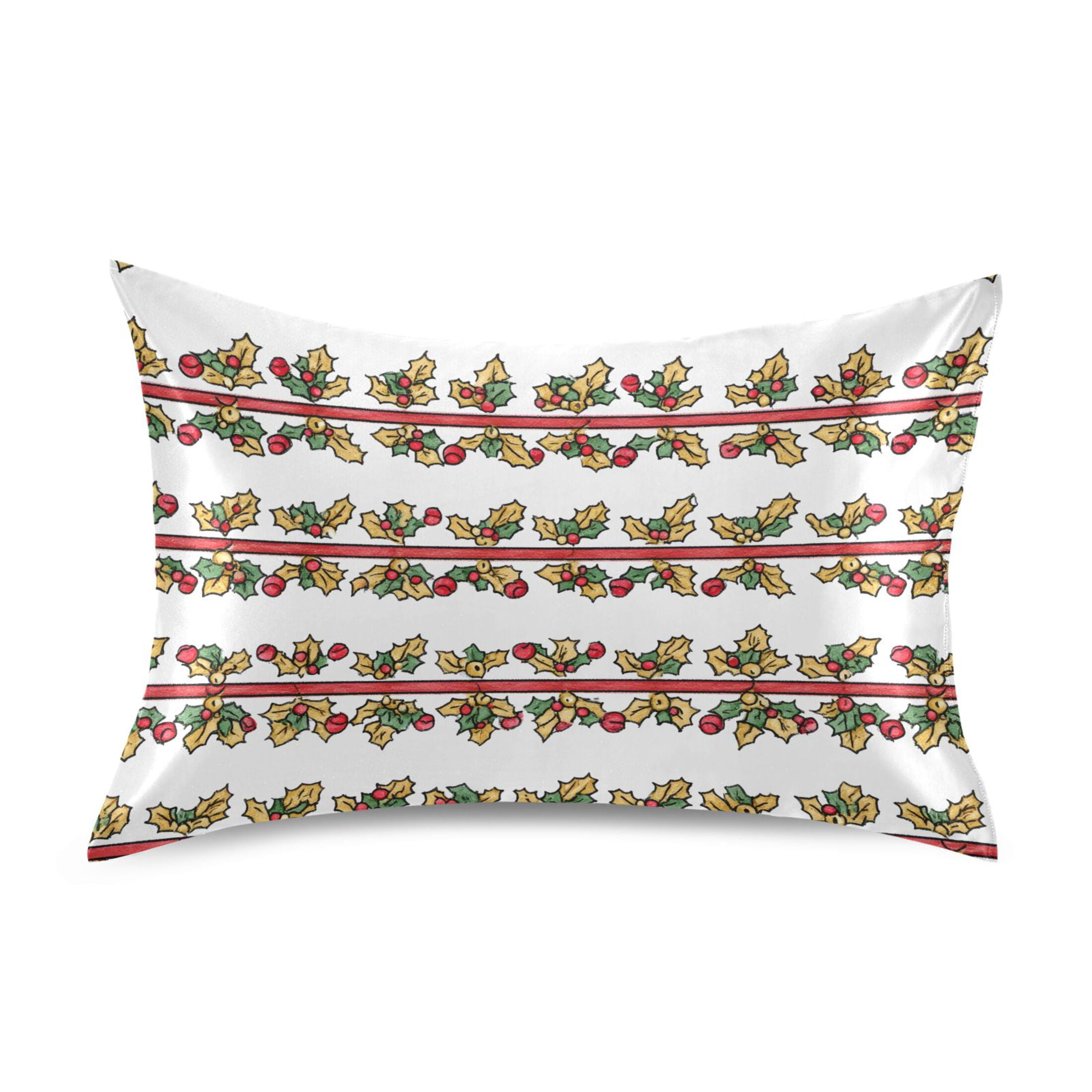 Christmas Pattern Decoration Pillowcase Standard Size Luxury Silky Soft ...