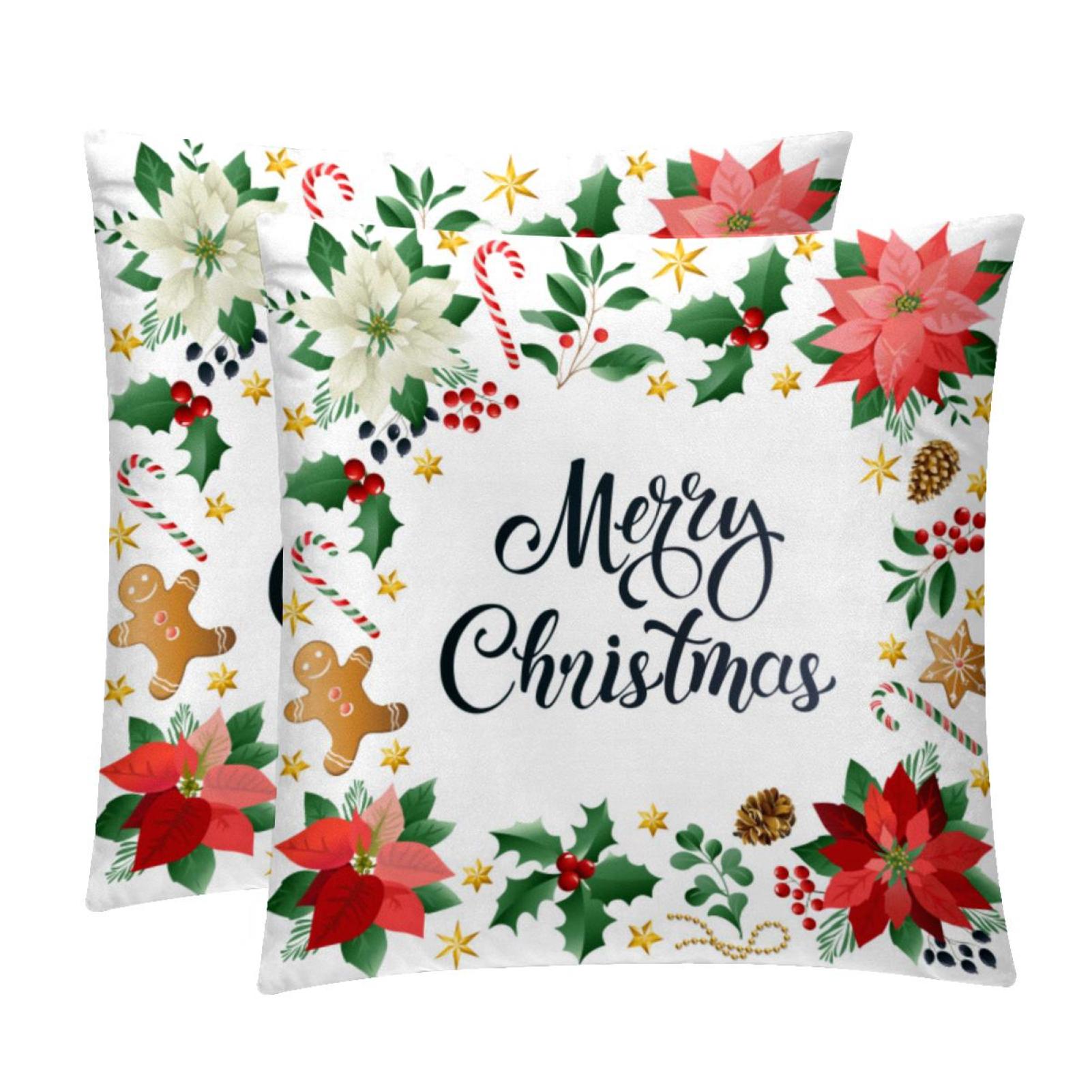 Everlasting Glow 2226500EC 16 in. Plush Throw Pillows with Wreath ...