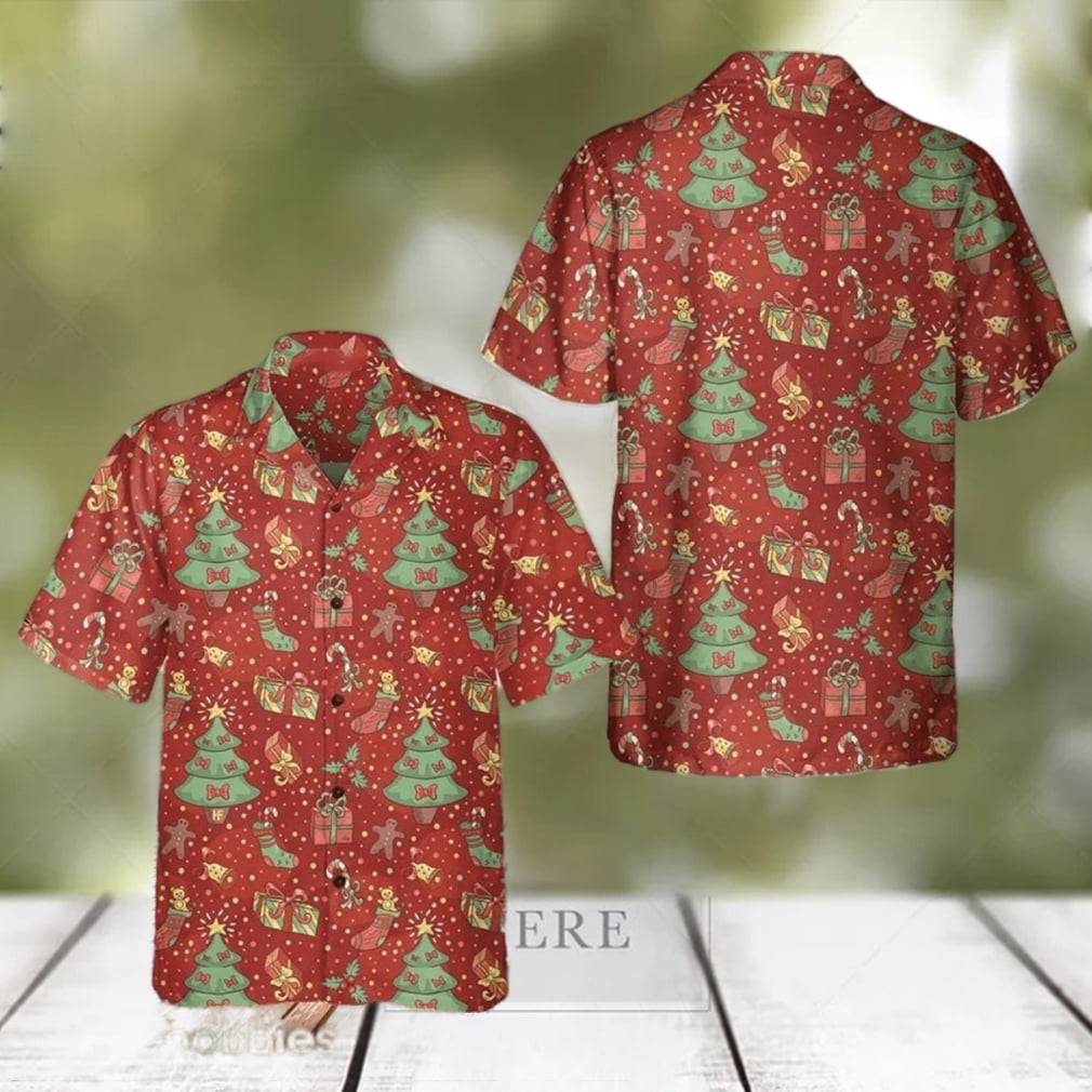 Christmas Pattern Hawaiian Shirt Christmas Button Down Shirt Gifts For ...
