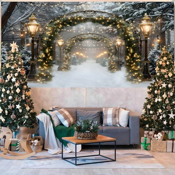 Christmas Pattern Outdoor Garage Door Banner Large Christmas Decoration ...