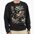 Christmas Pattern Sleds Retro Vintage Unisex Sweatshirt Funny Holiday ...
