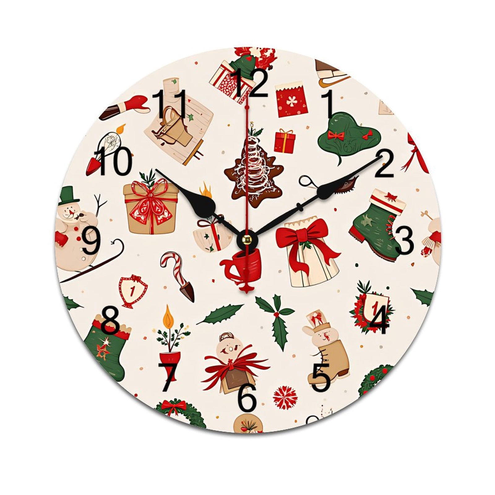 Christmas Pattern Snowflakes Christmas Trees Cartoon Santa Time ...