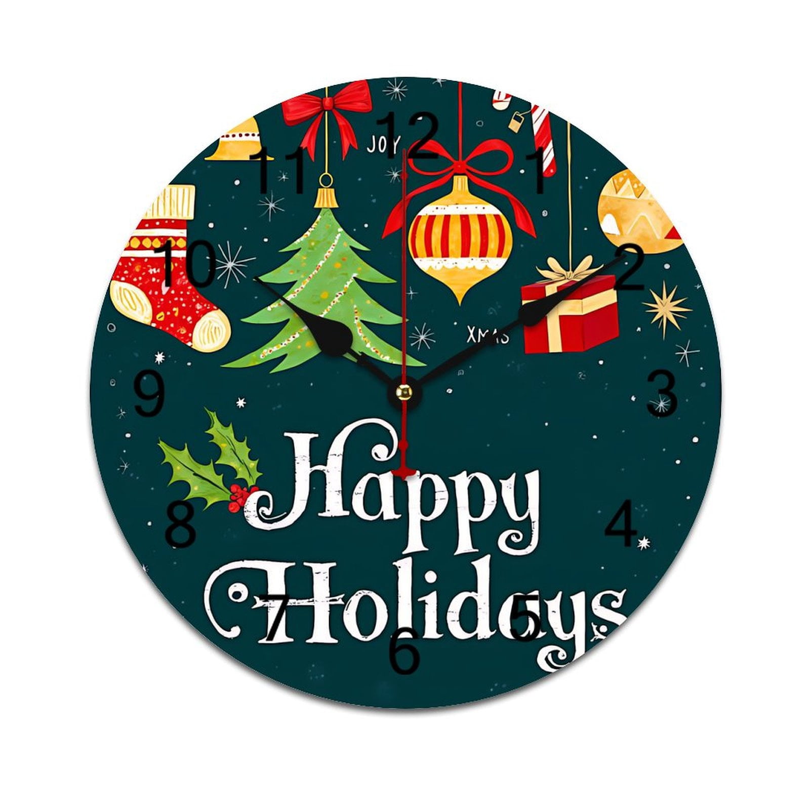 Christmas Pattern Snowflakes Christmas Trees Cartoon Santa Word Saying ...