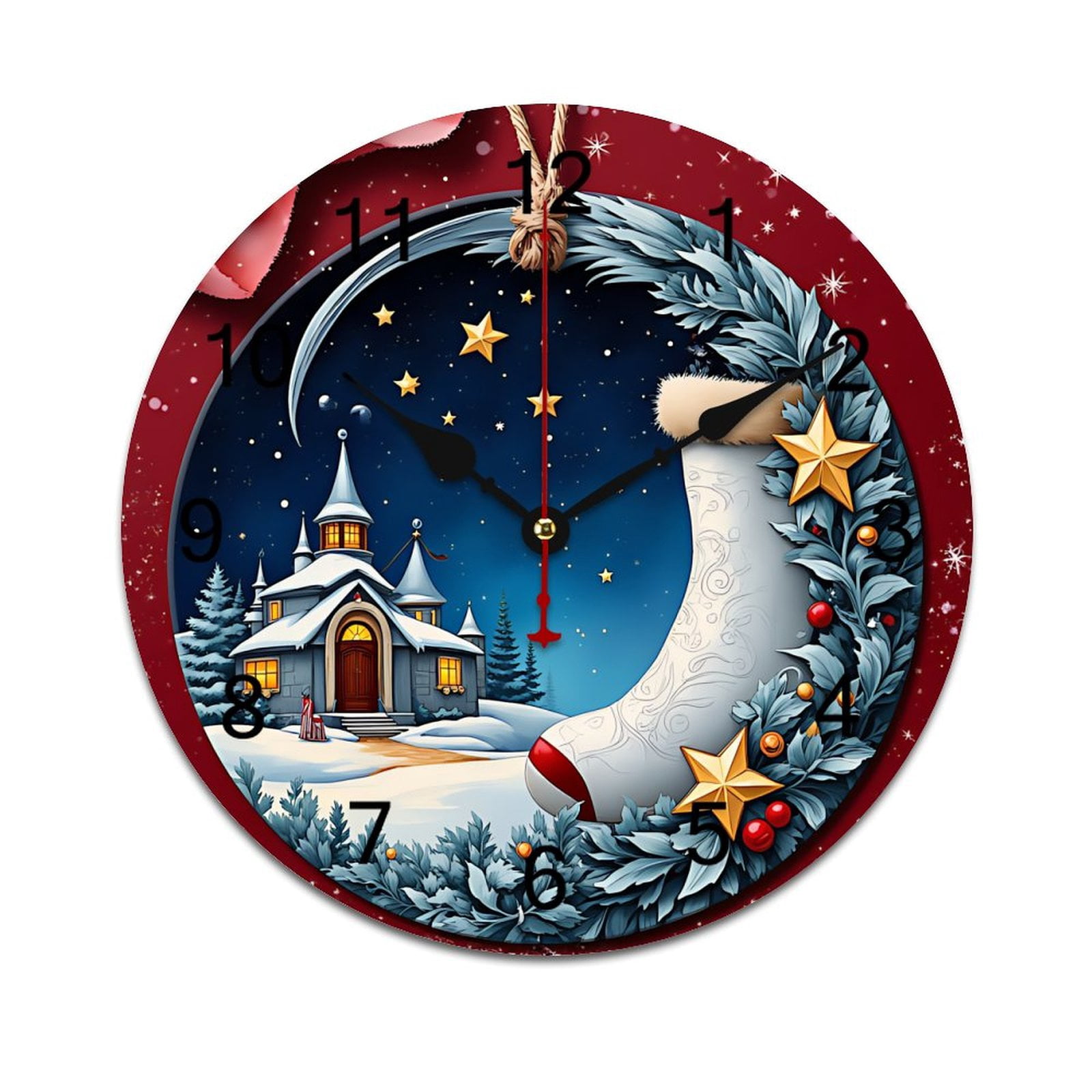 Christmas Pattern Snowflakes Christmas Trees Cartoon Santa Word Saying ...