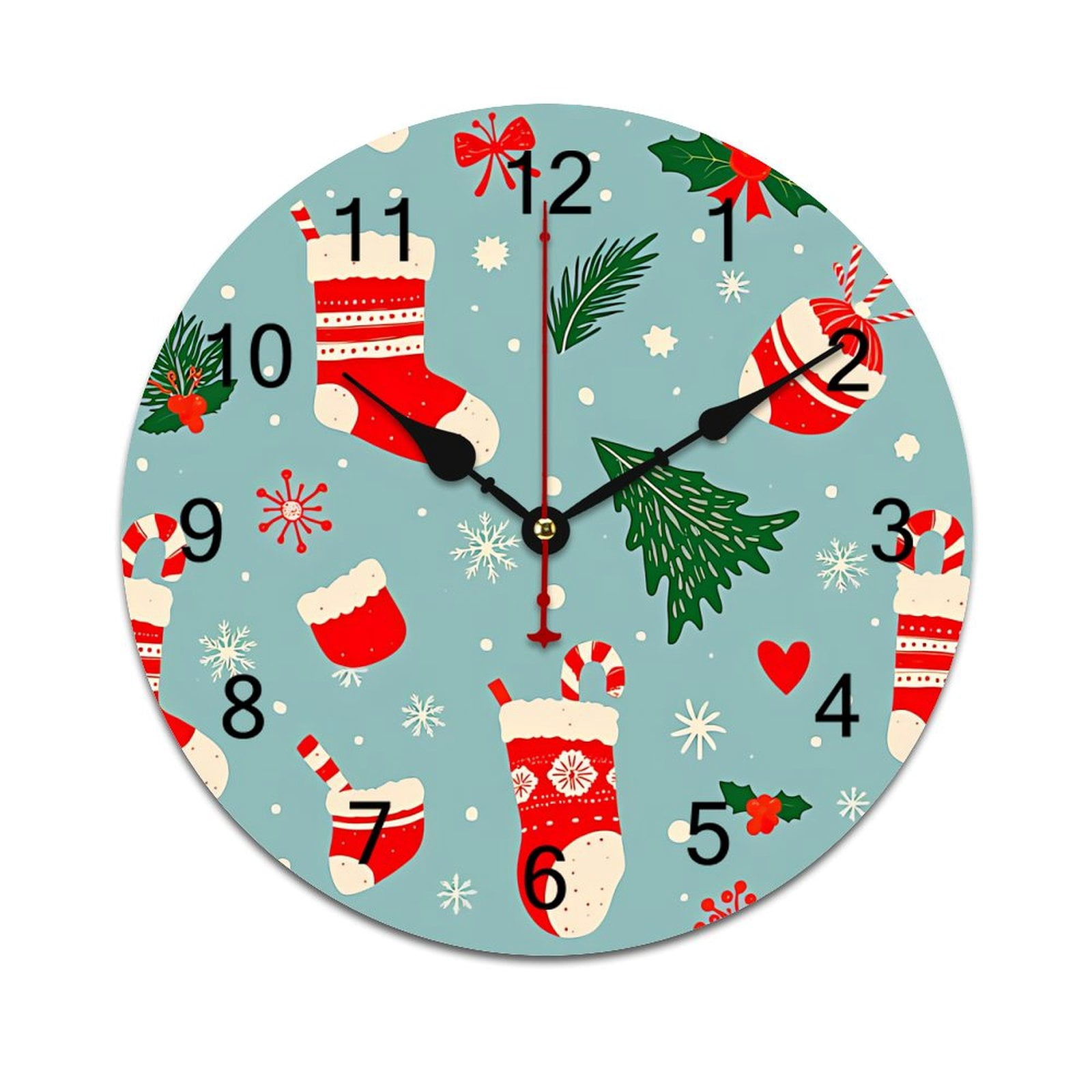 Christmas Pattern Snowflakes Christmas Trees Cartoon Santa Word Saying ...
