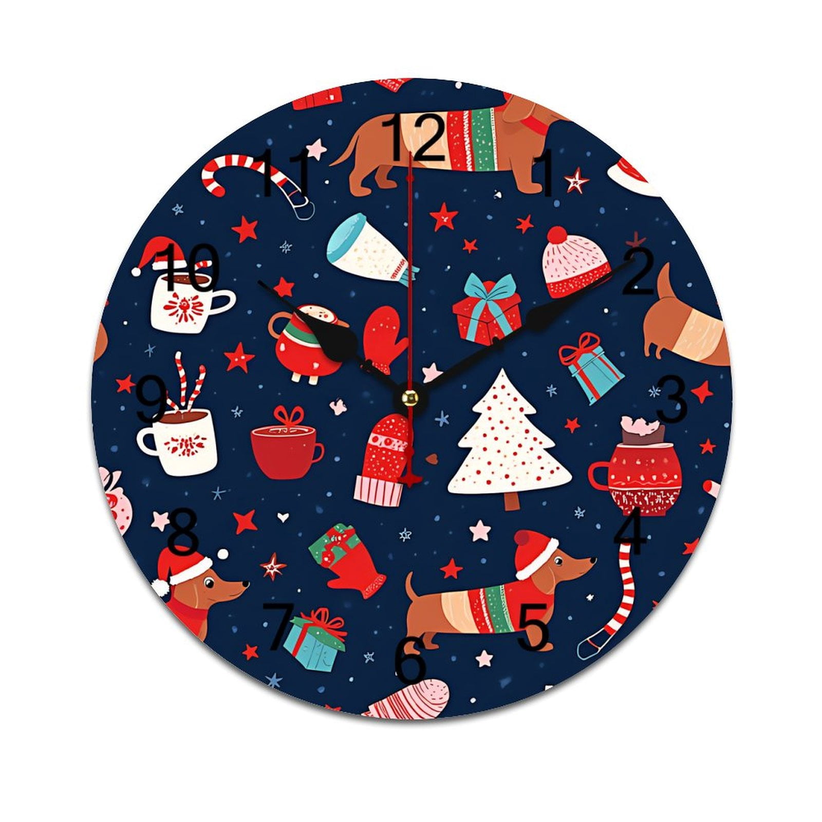 Christmas Pattern Snowflakes Christmas Trees Cartoon Santa Word Saying ...