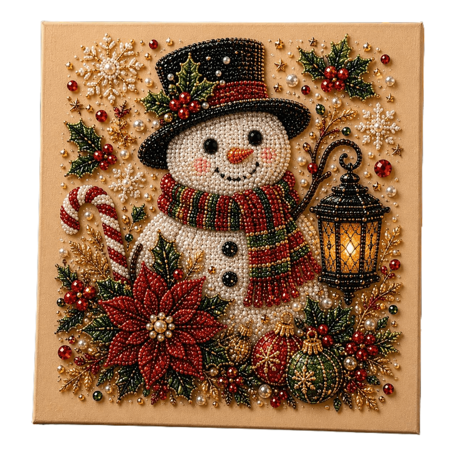 Christmas Pearl Art DIY Kit Holiday Painting Set, Bead Craft Decoration ...