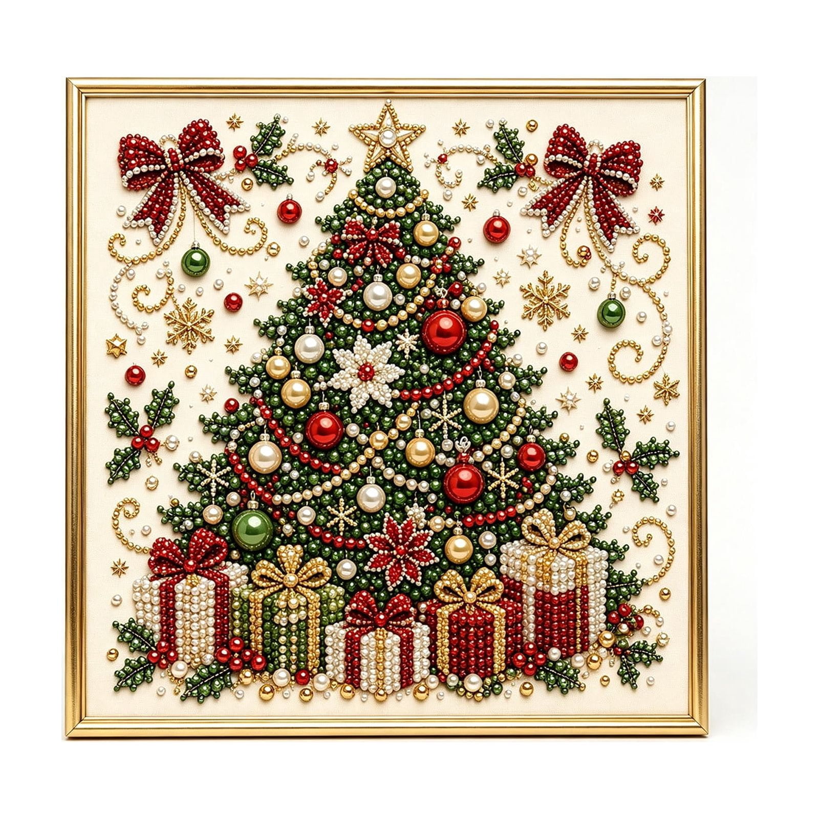 Christmas Pearl Art Kit, DIY Bead Sequin Painting,Tree Mosaic with ...