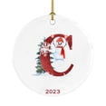Christmas Pendant Decoration Christmas Tree Car Round Acrylic Pendant ...