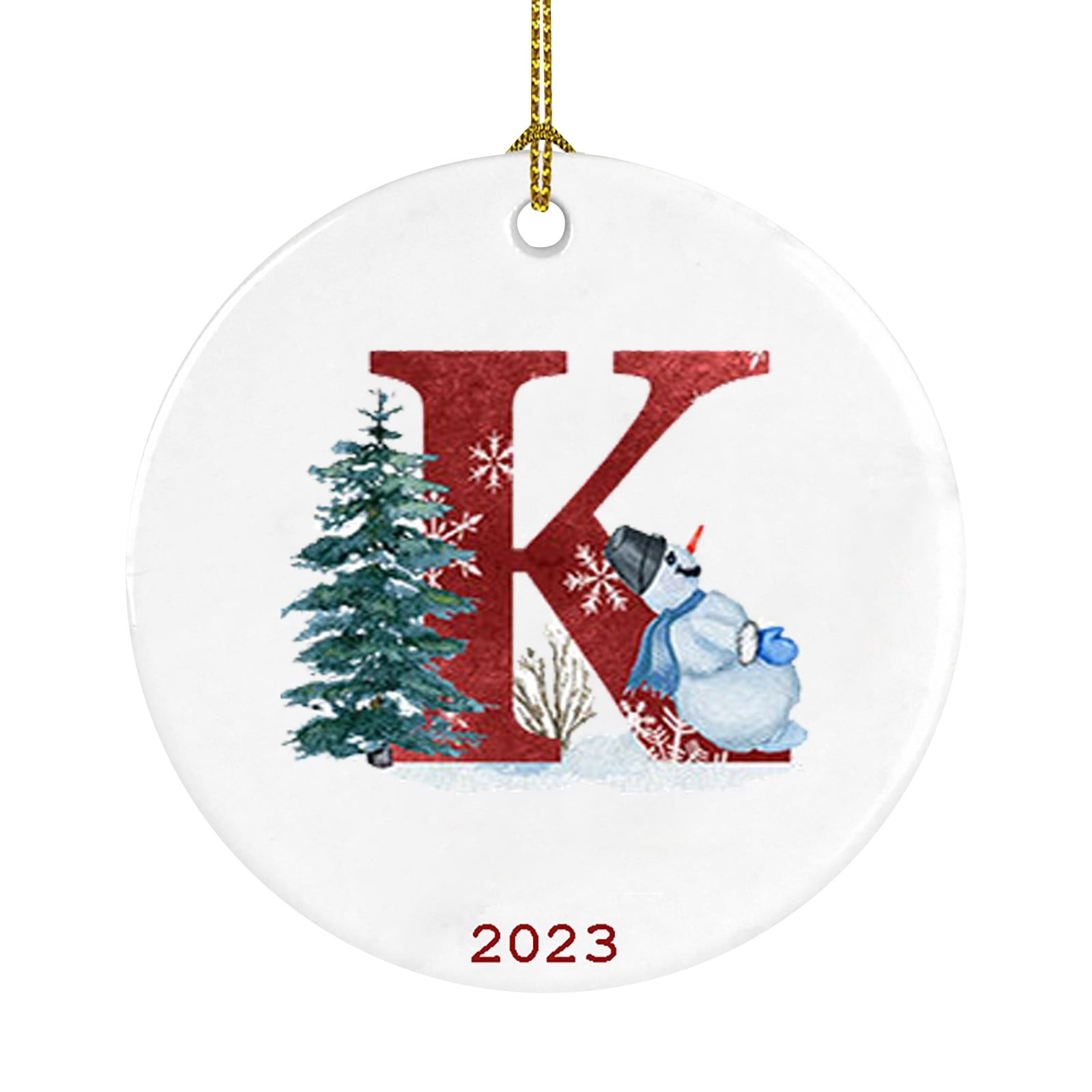 Christmas Pendant Decoration Christmas Tree Car Round Acrylic Pendant ...