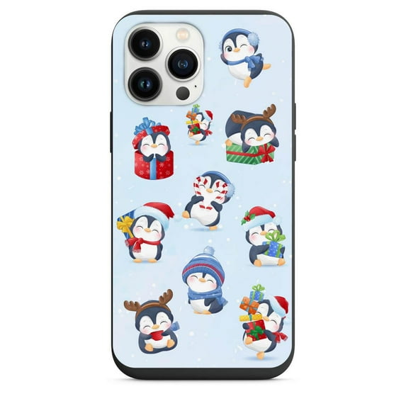 Christmas Penguin Cute Holiday Fun Pattern for iPhone 17 to 11 Pro Max ...