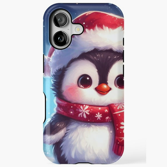 Christmas Penguin Festive Holiday Phone Case with iPhone 17 to 11 Pro ...