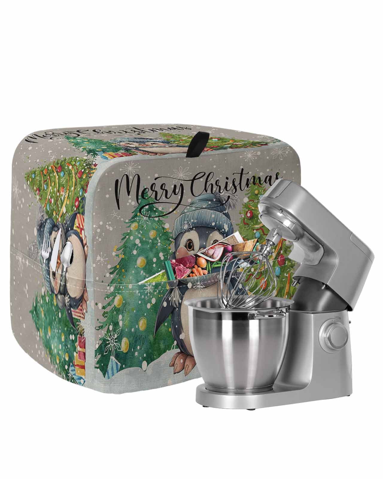 Christmas Penguin, Stand Mixer Dust Cover with Storage Pocket & Handles ...